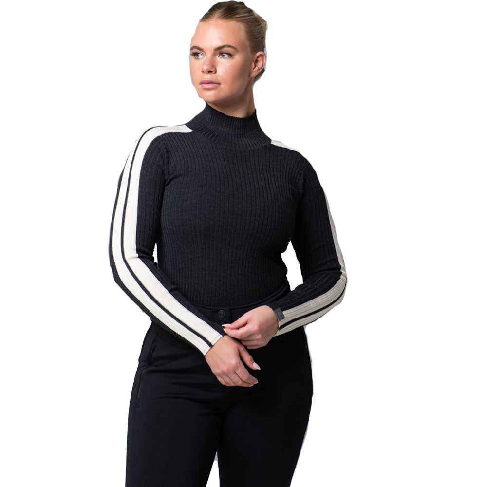 Capranea Nuna Sweater - Ribbed Knit Turtleneck & Stylish Stripes